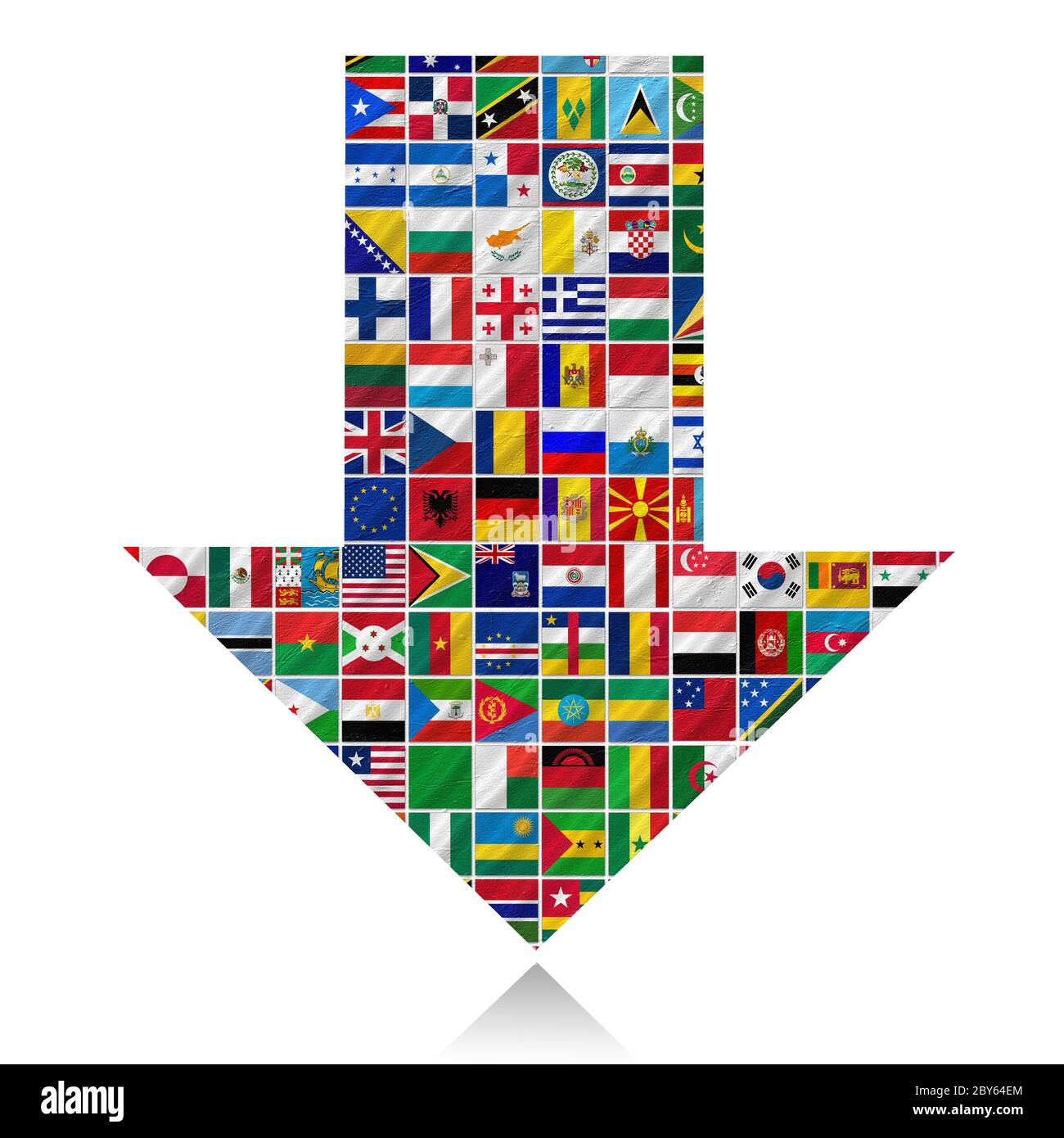 Direction flags Cut Out Stock Images & Pictures - Alamy