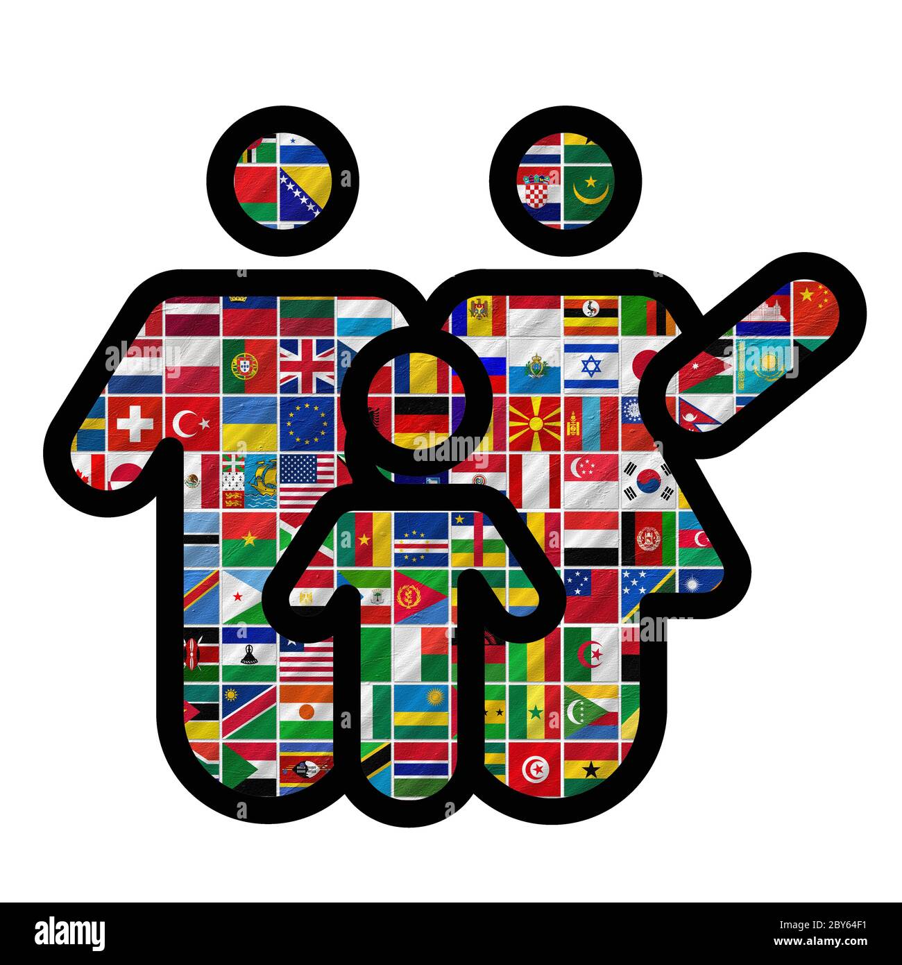 flags of the world with icon set Stock Photo - Alamy