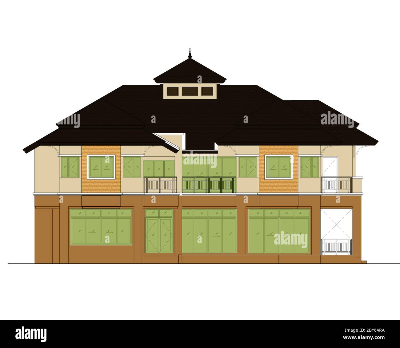 Door wall elevation Cut Out Stock Images & Pictures - Alamy