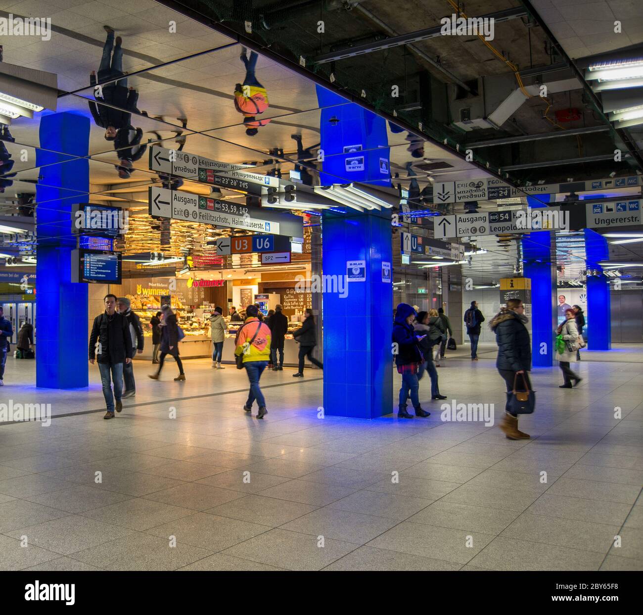 Munich,Germany-Feb 19,2018: Passengers heading to their trains at the ...