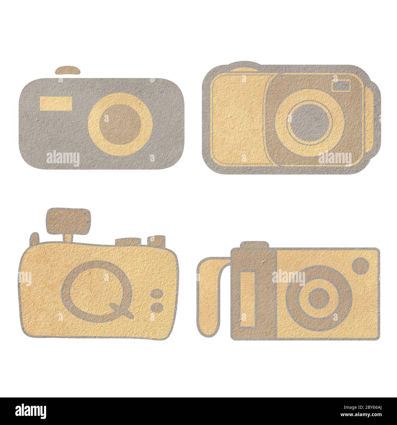 classic camera from paper craft isolated Stock Photo - Alamy
