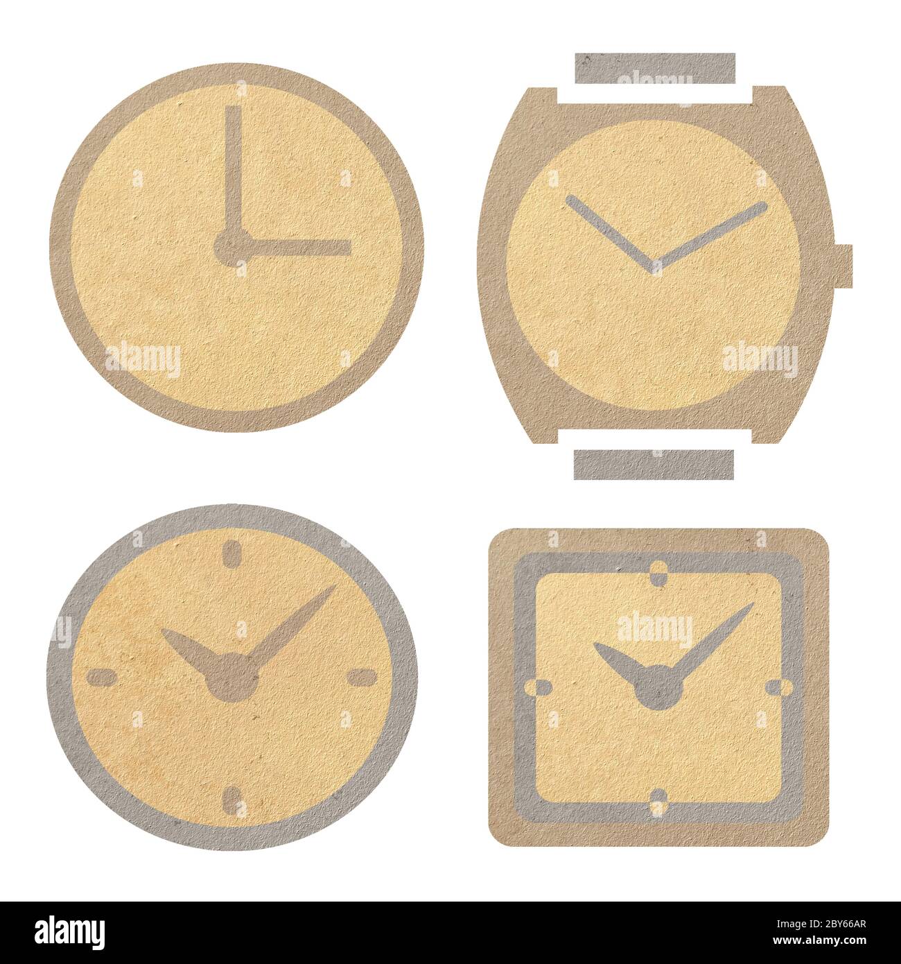 clock recycled paper craft Stock Photo - Alamy