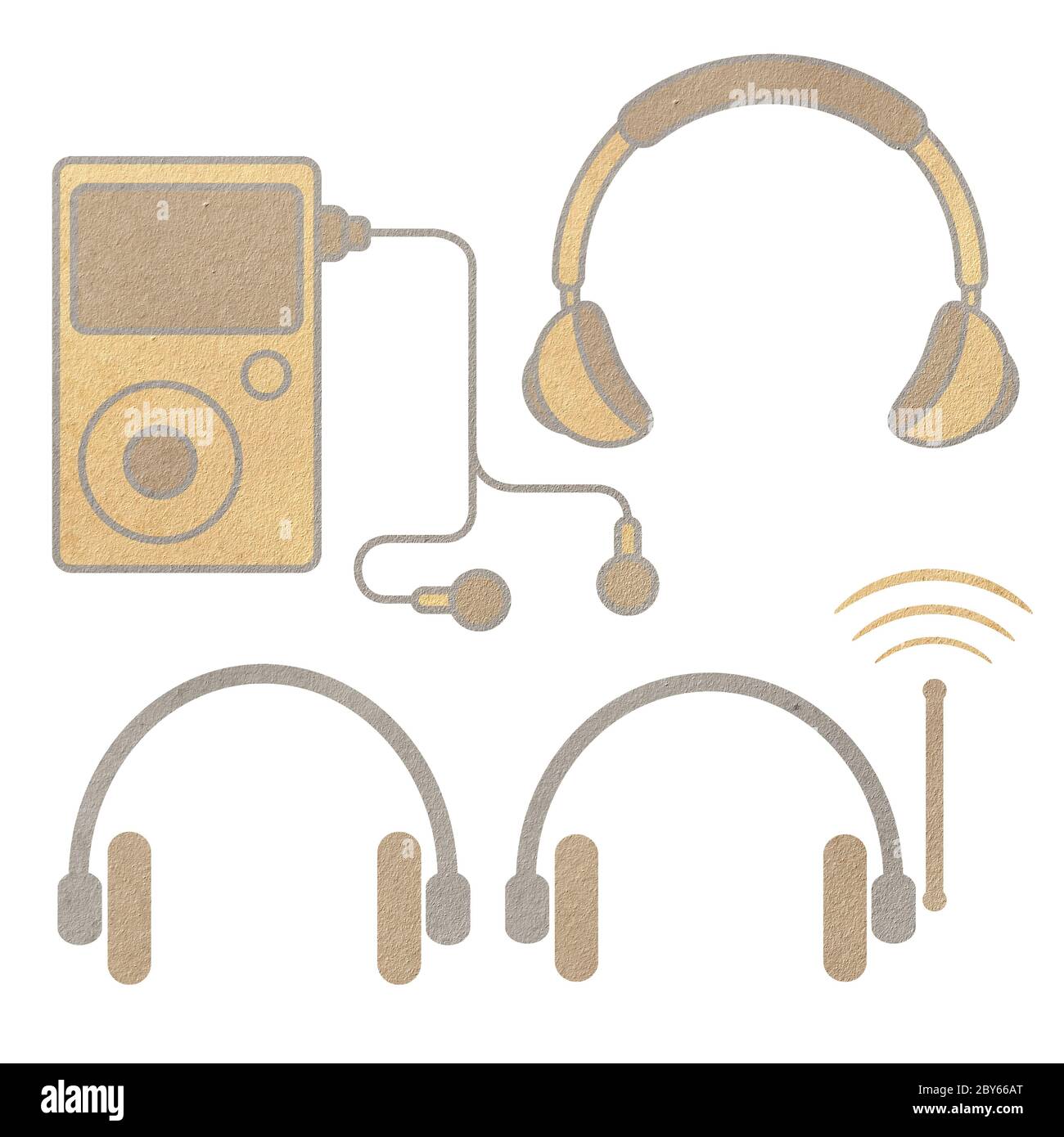 Headphones sticker Cut Out Stock Images & Pictures - Alamy