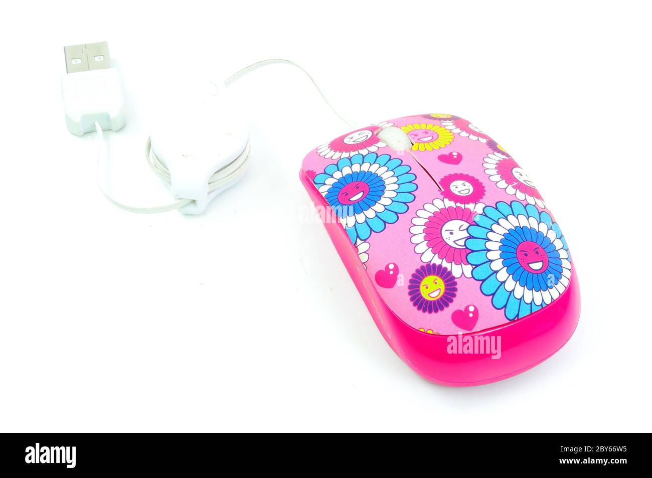The pink mouse optical mouse Stock Photo - Alamy
