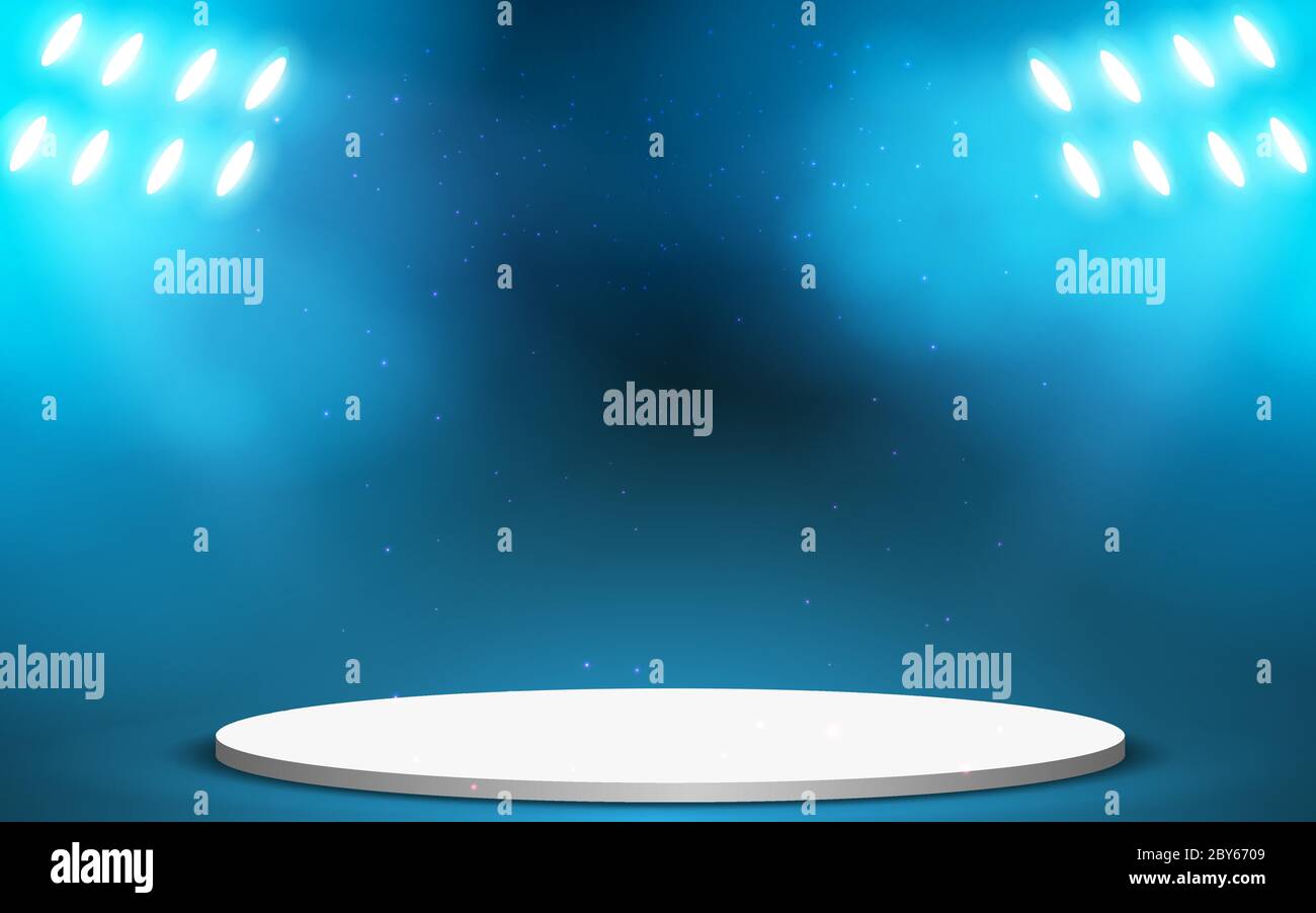 Empty blue room smoke Stock Vector Images - Alamy