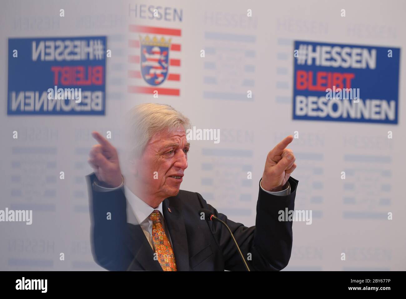 09 June 2020, Hessen, Wiesbaden: Volker Bouffier (CDU), Minister ...