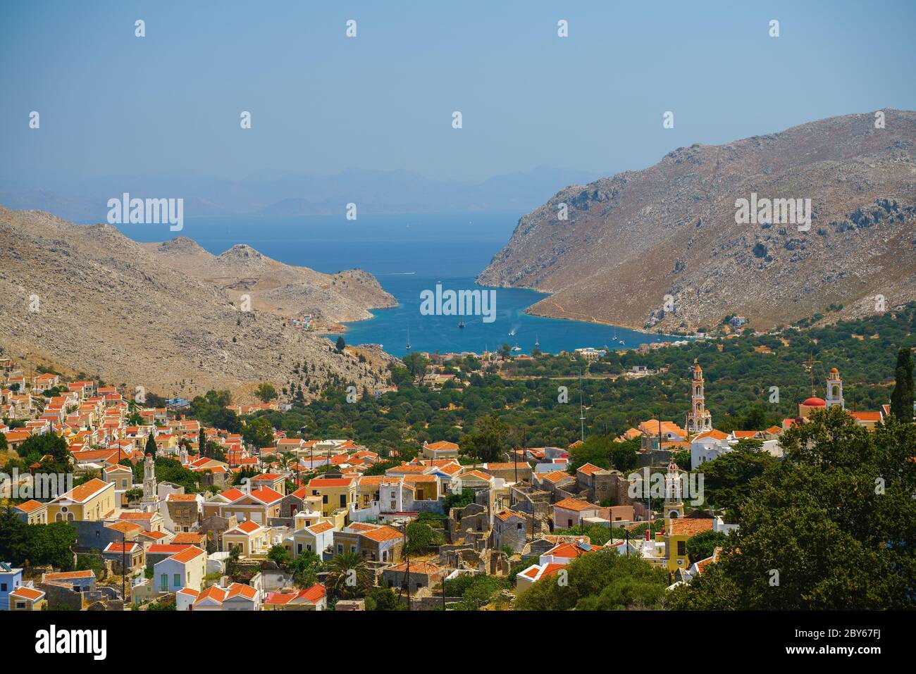 Symi aerial hi-res stock photography and images - Alamy