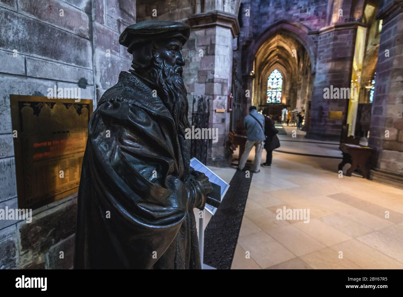 Statue of John Knox in St Giles Cathedral also called High Kirk of ...