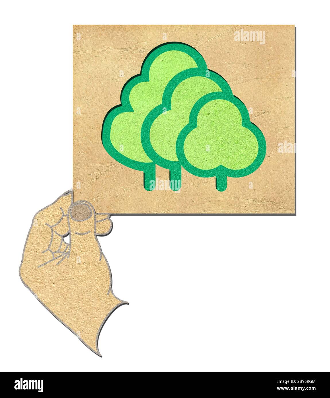 old paper in hand isolated on white background Stock Photo - Alamy