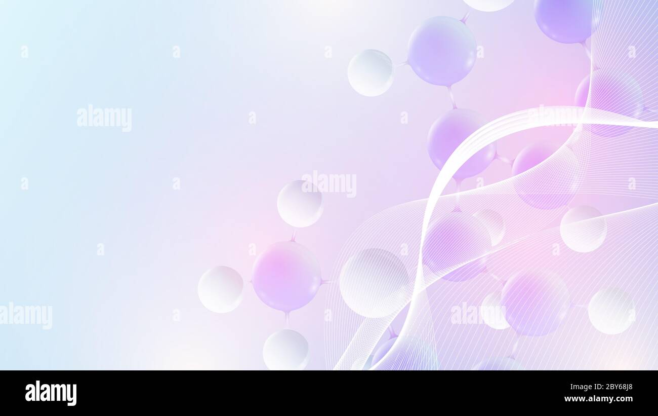 Molecular 3d vector structure molecule or atom. Scientific vector ...