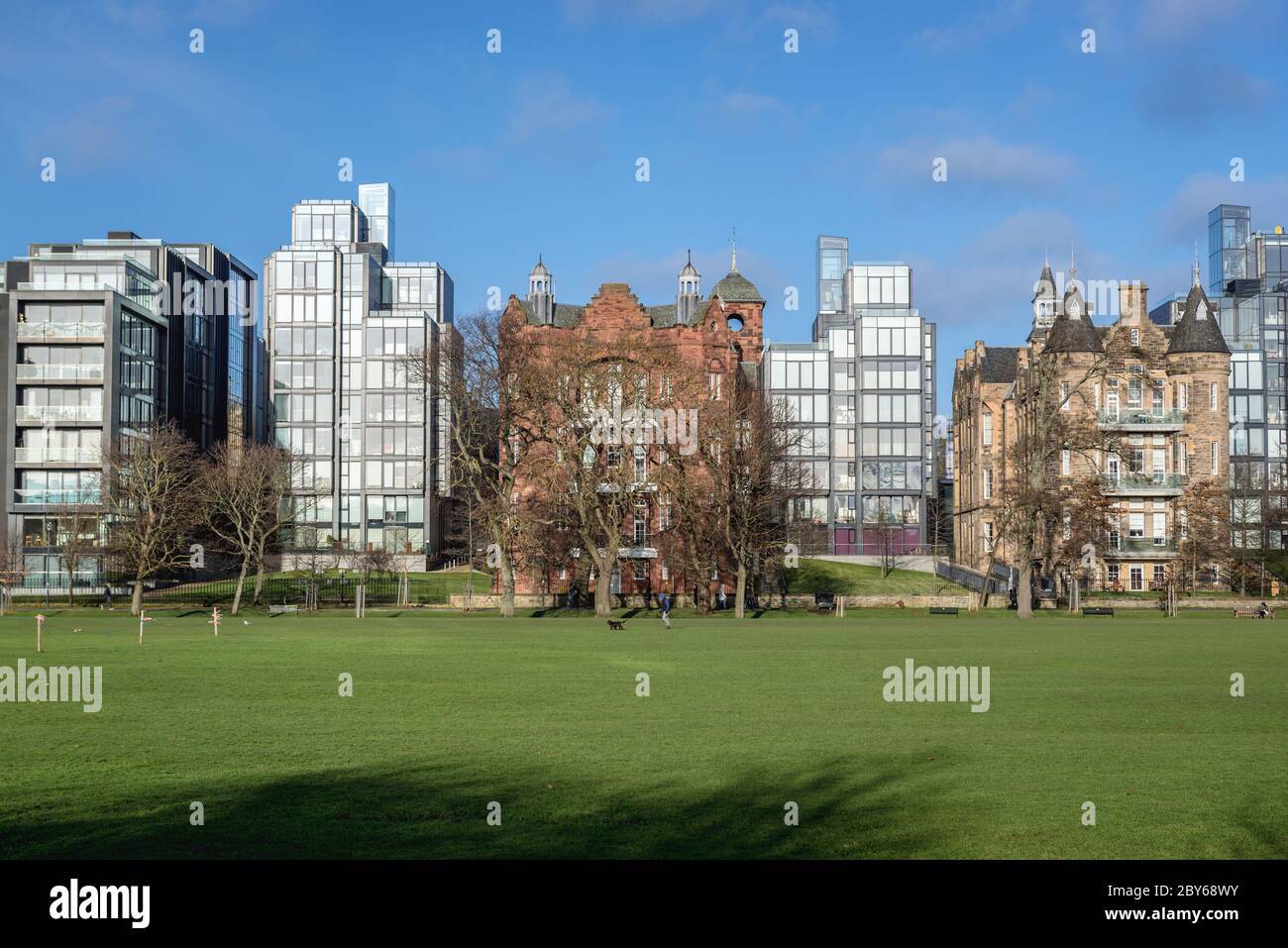 The Meadows public park in Edinburgh, the capital of Scotland, part of ...