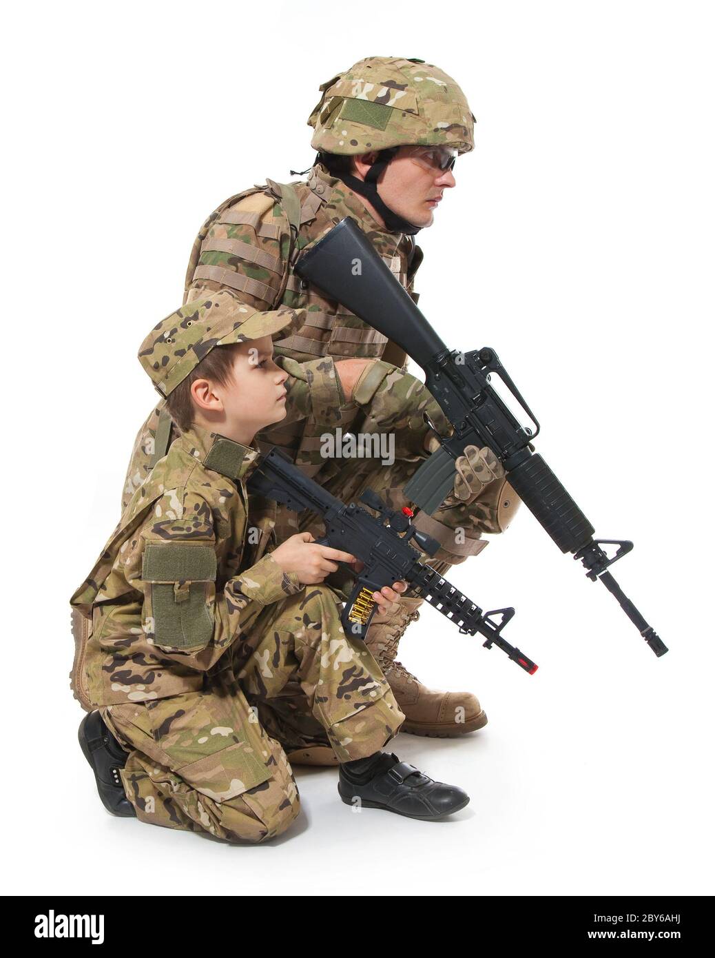 Military Father and Son Stock Photo - Alamy