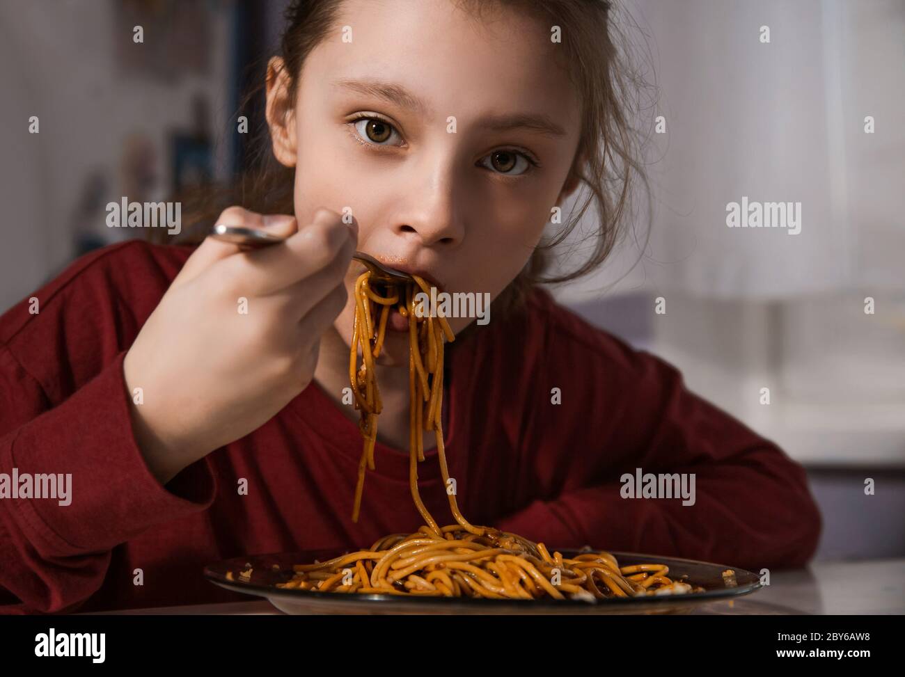 Spaghetti bolognese face hi-res stock photography and images - Alamy