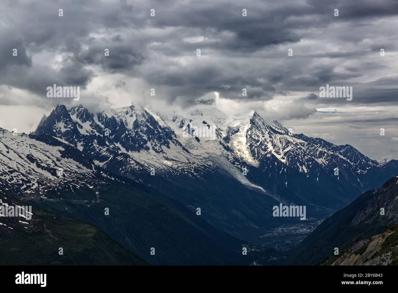 Mont Blanc Range from Col Du Balme Stock Photo - Alamy