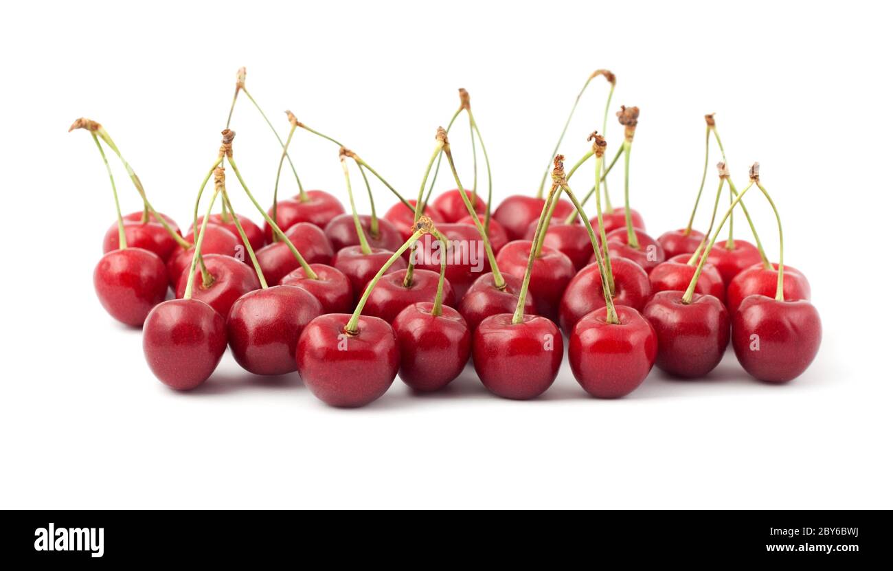 Close up view of two cherries Cut Out Stock Images & Pictures - Alamy