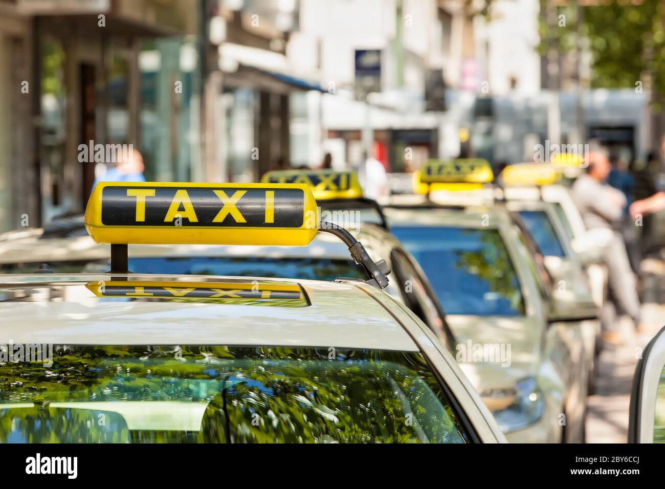 German taxi sign hi-res stock photography and images - Alamy