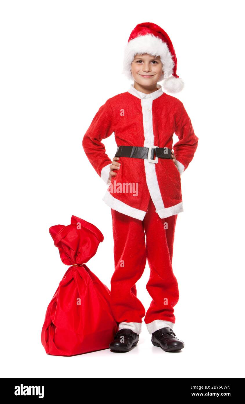 Boy holding a sack Stock Photo - Alamy