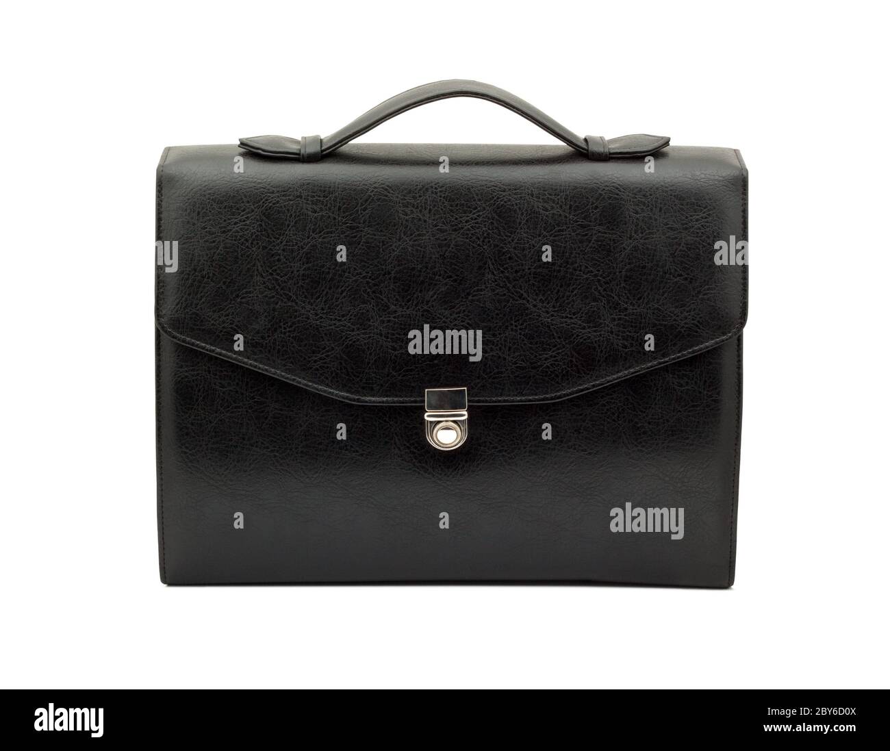 Closed black briefcase isolated on white background Stock Photo - Alamy