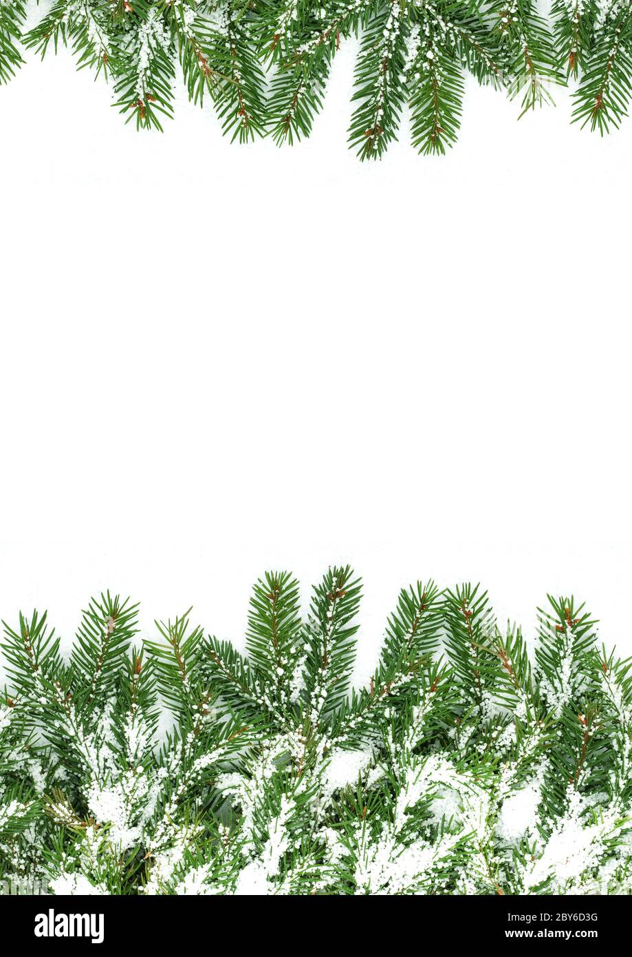 Christmas framework with snow Stock Photo - Alamy