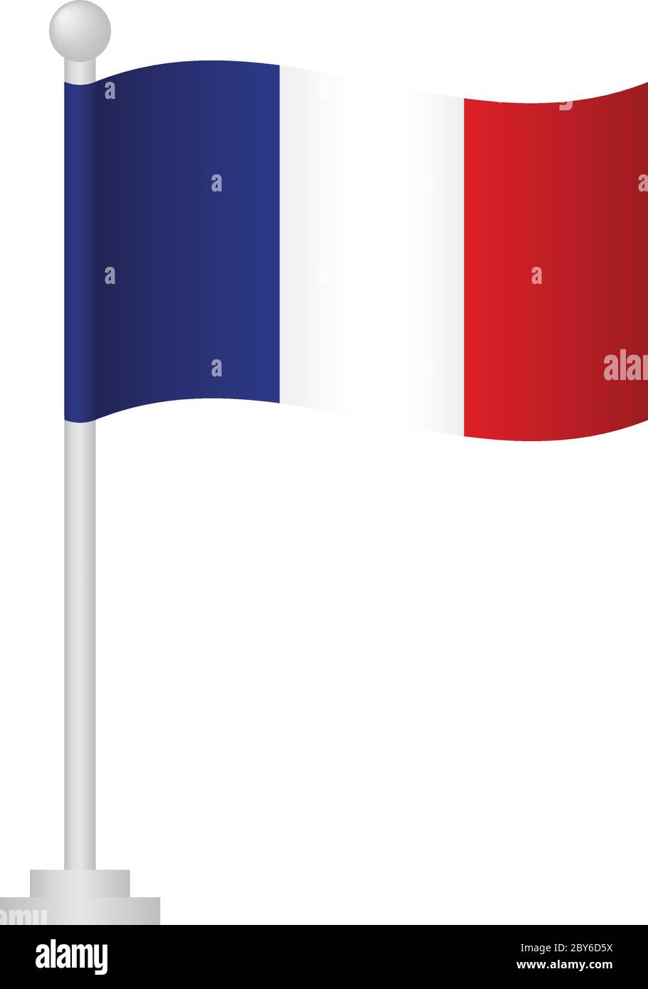 French Flag Clip Art France Flag. National Flag Of France On Pole