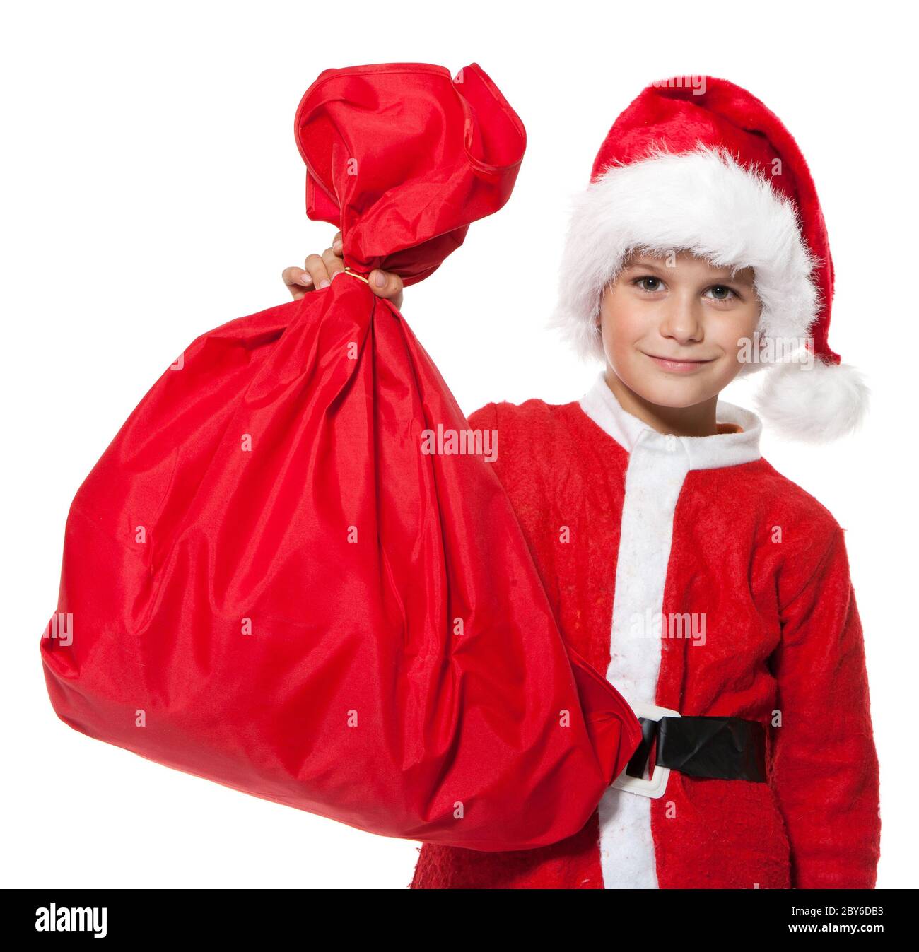 Boy holding a sack Stock Photo - Alamy