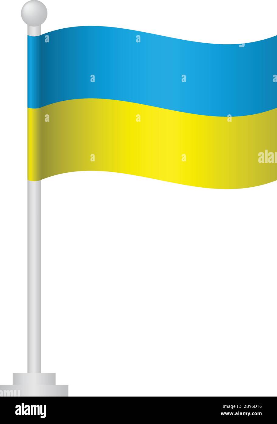Ukraine flag. National flag of Ukrainian pole vector Stock Vector Image ...