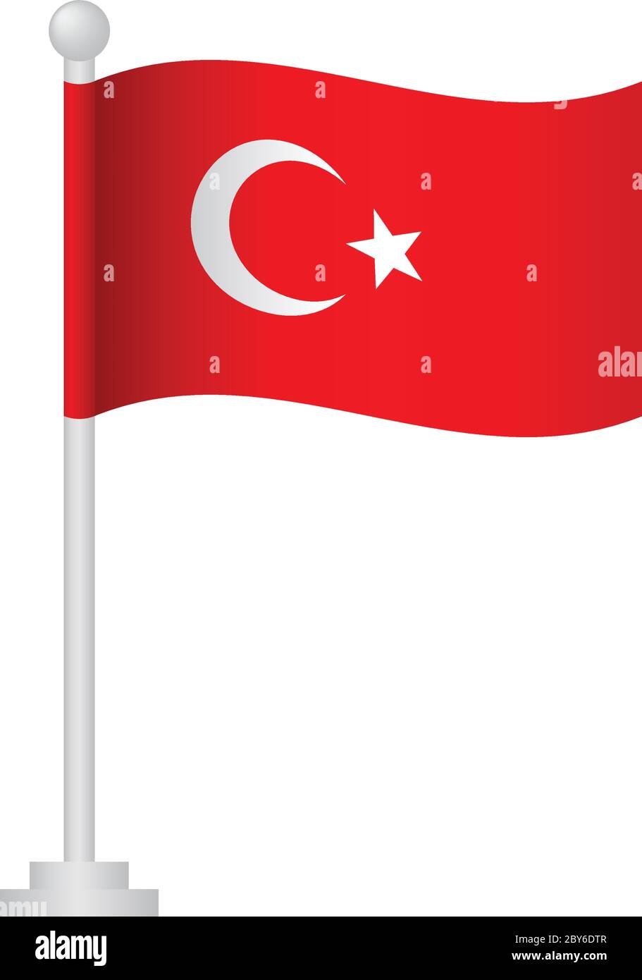 Flag turkey on wind Stock Vector Images - Alamy