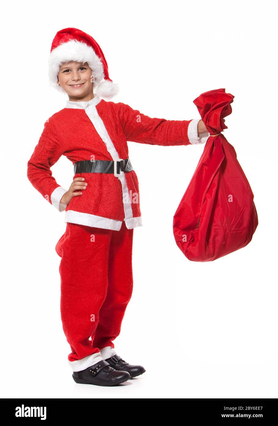 Boy holding a sack Stock Photo - Alamy