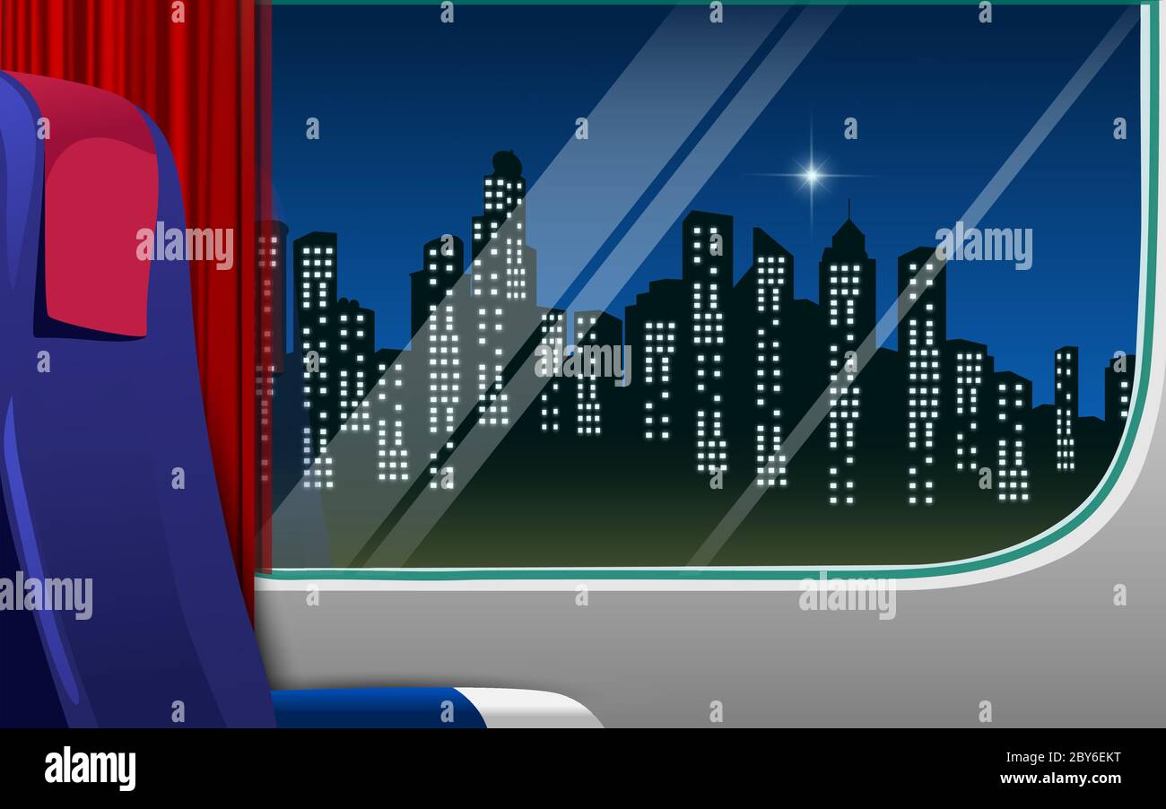 Train in the night Stock Vector Images - Alamy