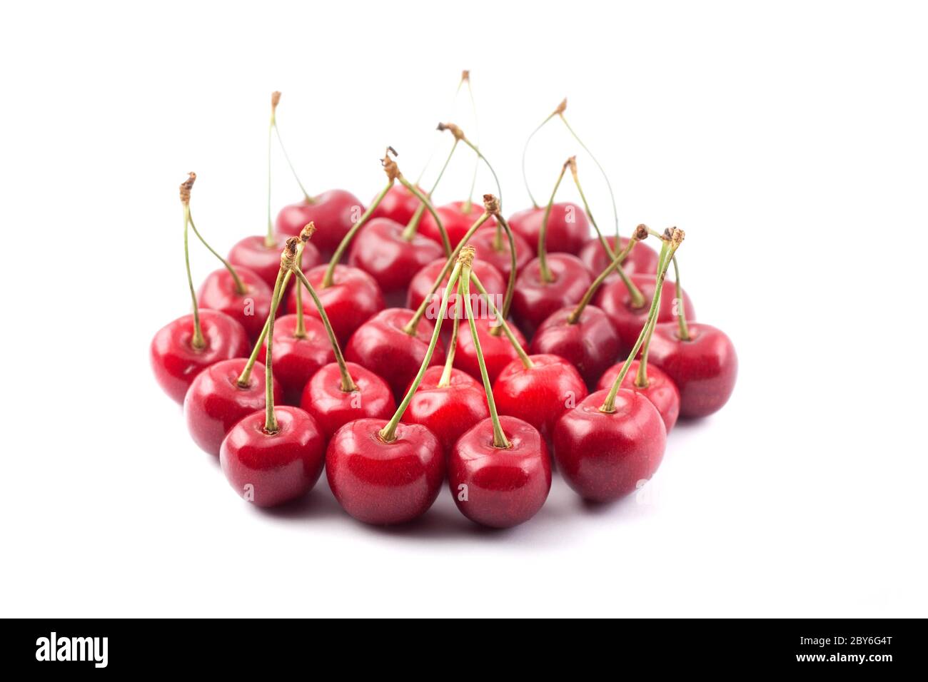 Close up view of two cherries Cut Out Stock Images & Pictures - Alamy