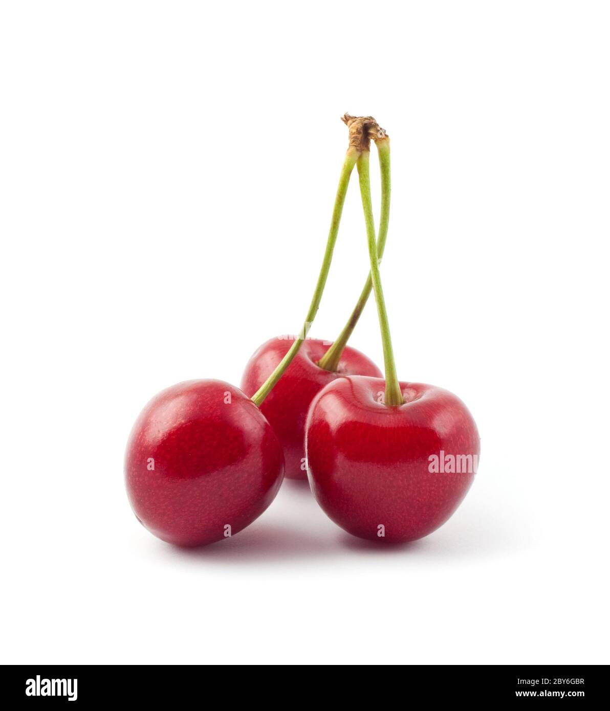 Close up view of two cherries Cut Out Stock Images & Pictures - Alamy