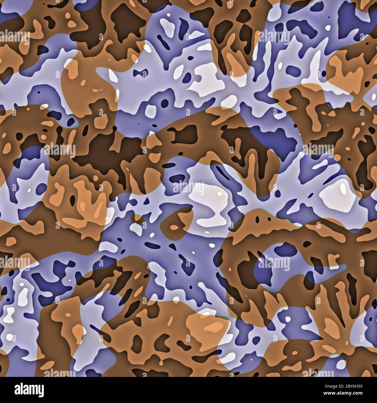 Seamless indigo dyed bandana texture. Blue orange stain woven cotton ...