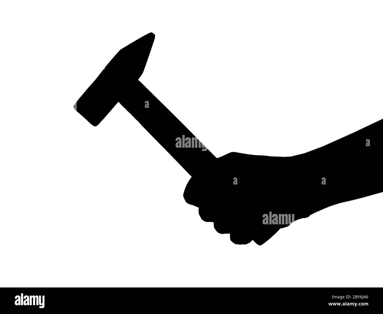 Hand with hammer Stock Photo - Alamy