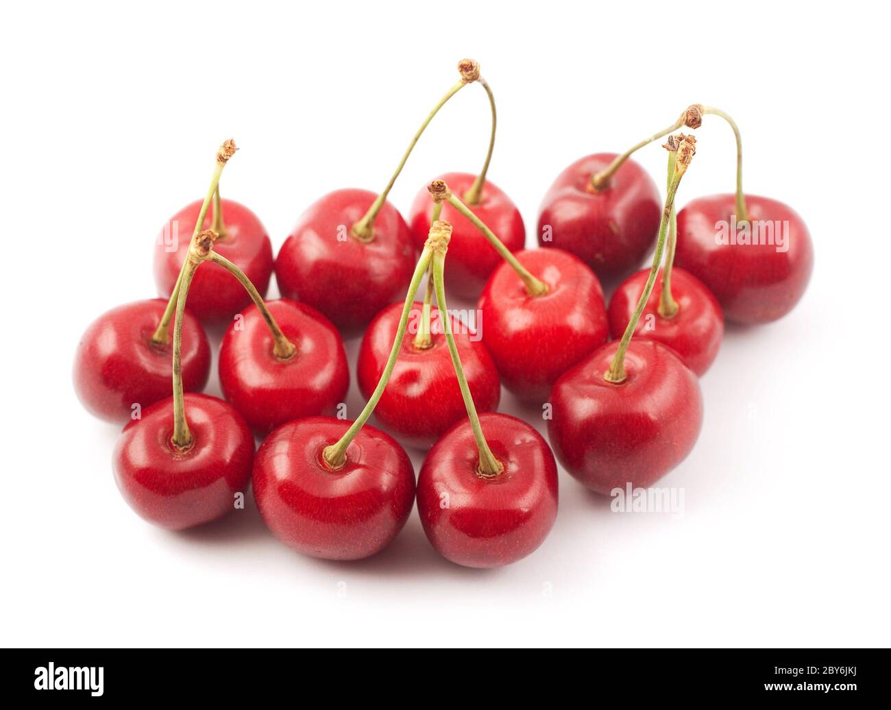 Close up view of two cherries Cut Out Stock Images & Pictures - Alamy