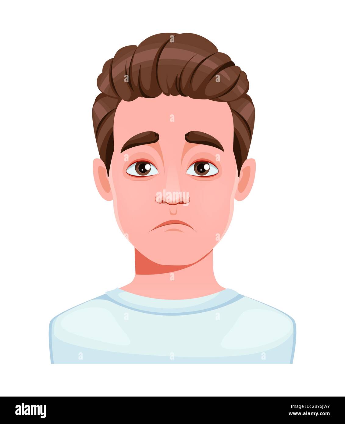 Face expression of handsome young man, disappointed. Male emotion ...