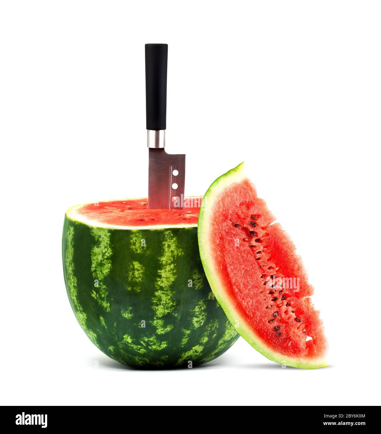 Big red watermelon isolated on white background Stock Photo - Alamy