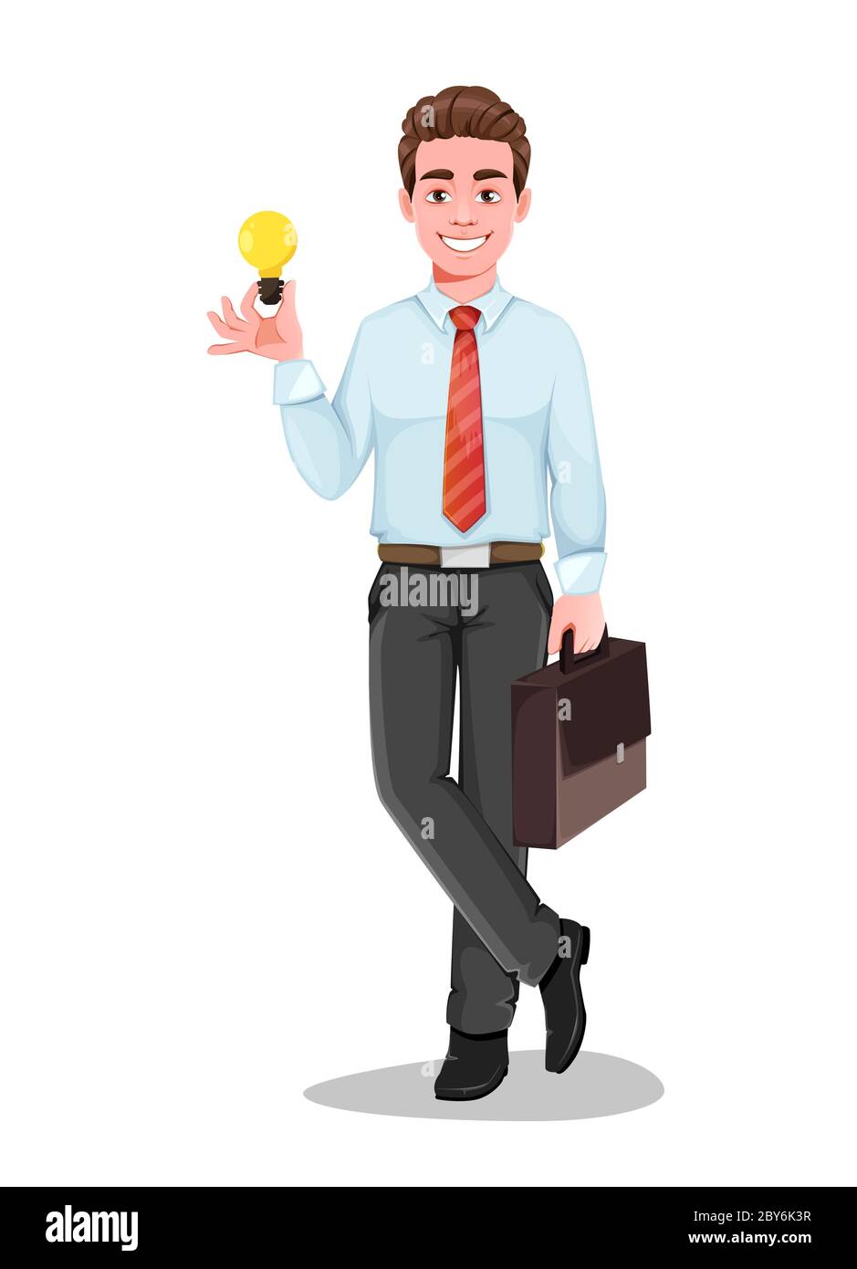 Successful business man has a good idea. Handsome businessman in ...
