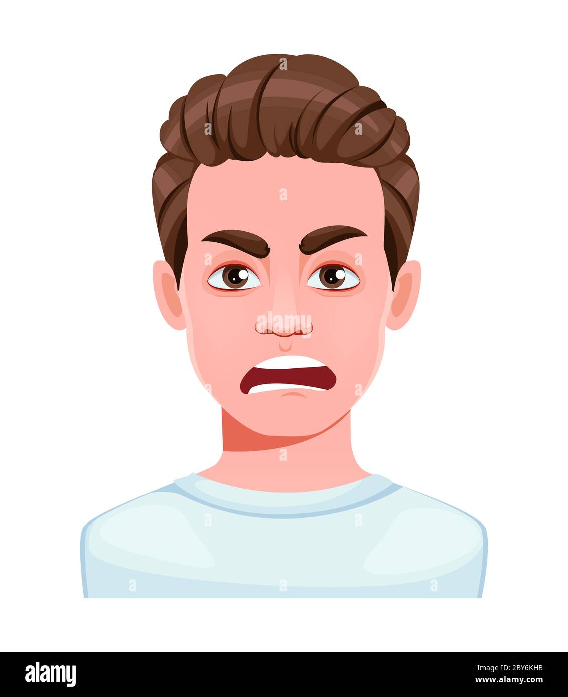 Angry Man Cartoon Face