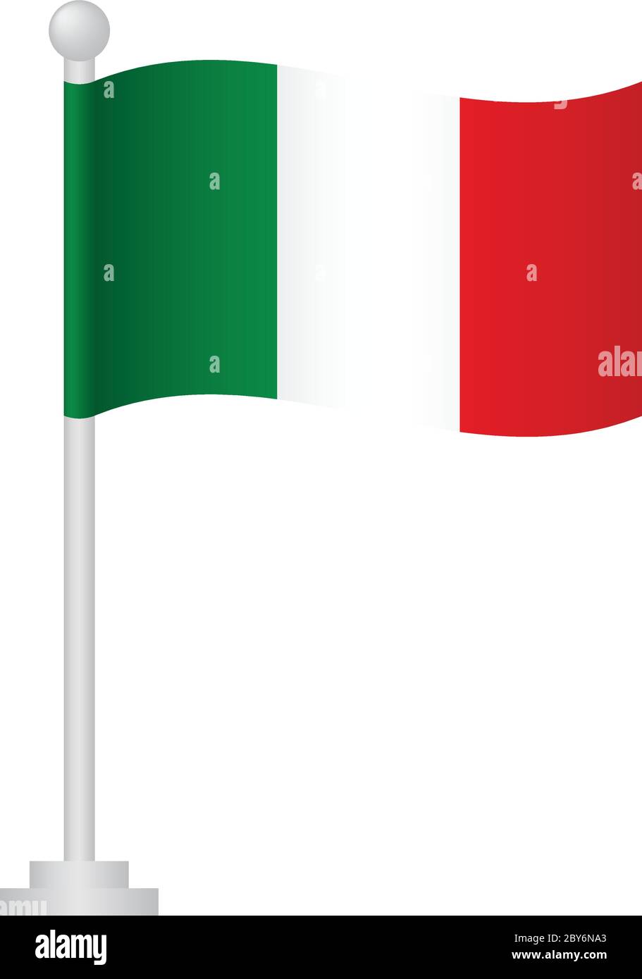 Italy flagpole symbol Stock Vector Images - Alamy