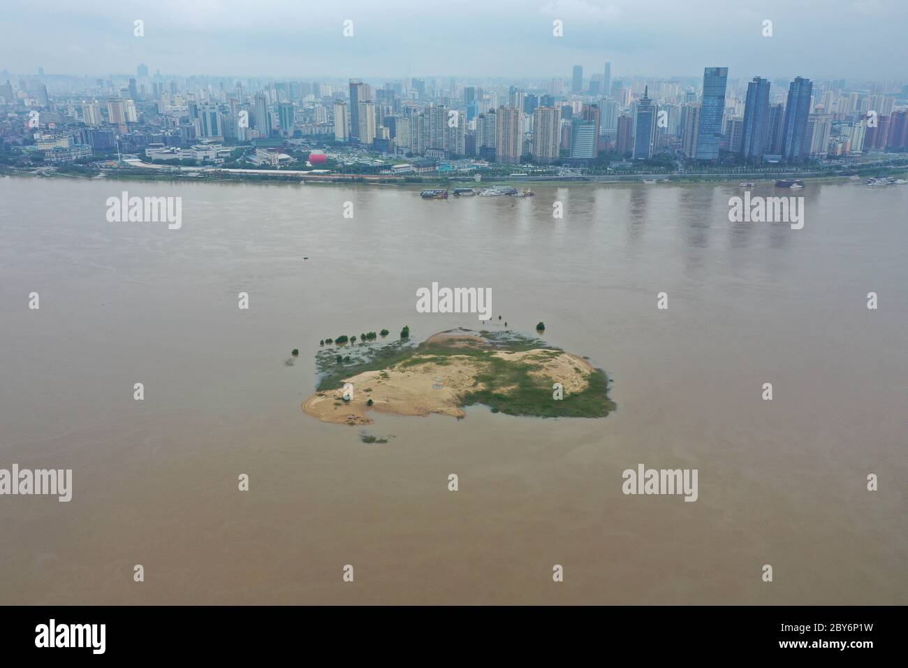 Nanchang. 9th June, 2020. Aerial photo taken on June 9, 2020 shows the ...