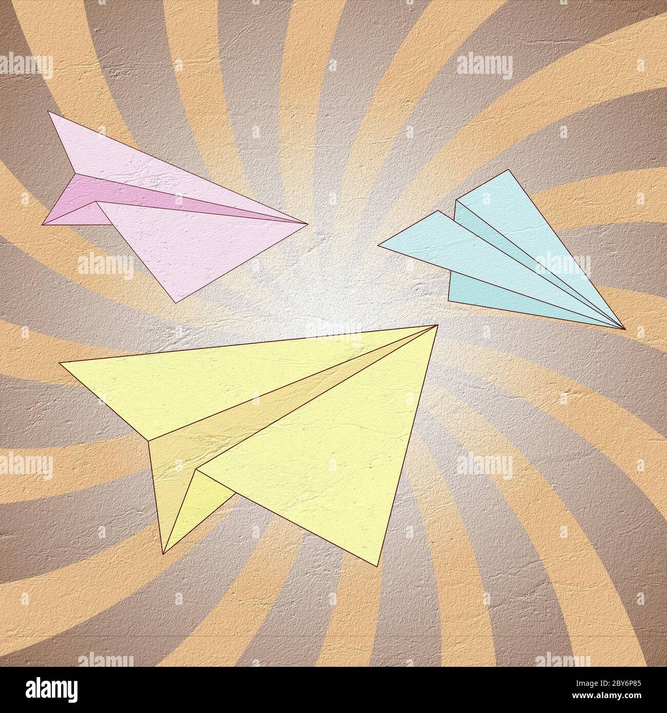 Recycle paper plane on white background Stock Photo - Alamy