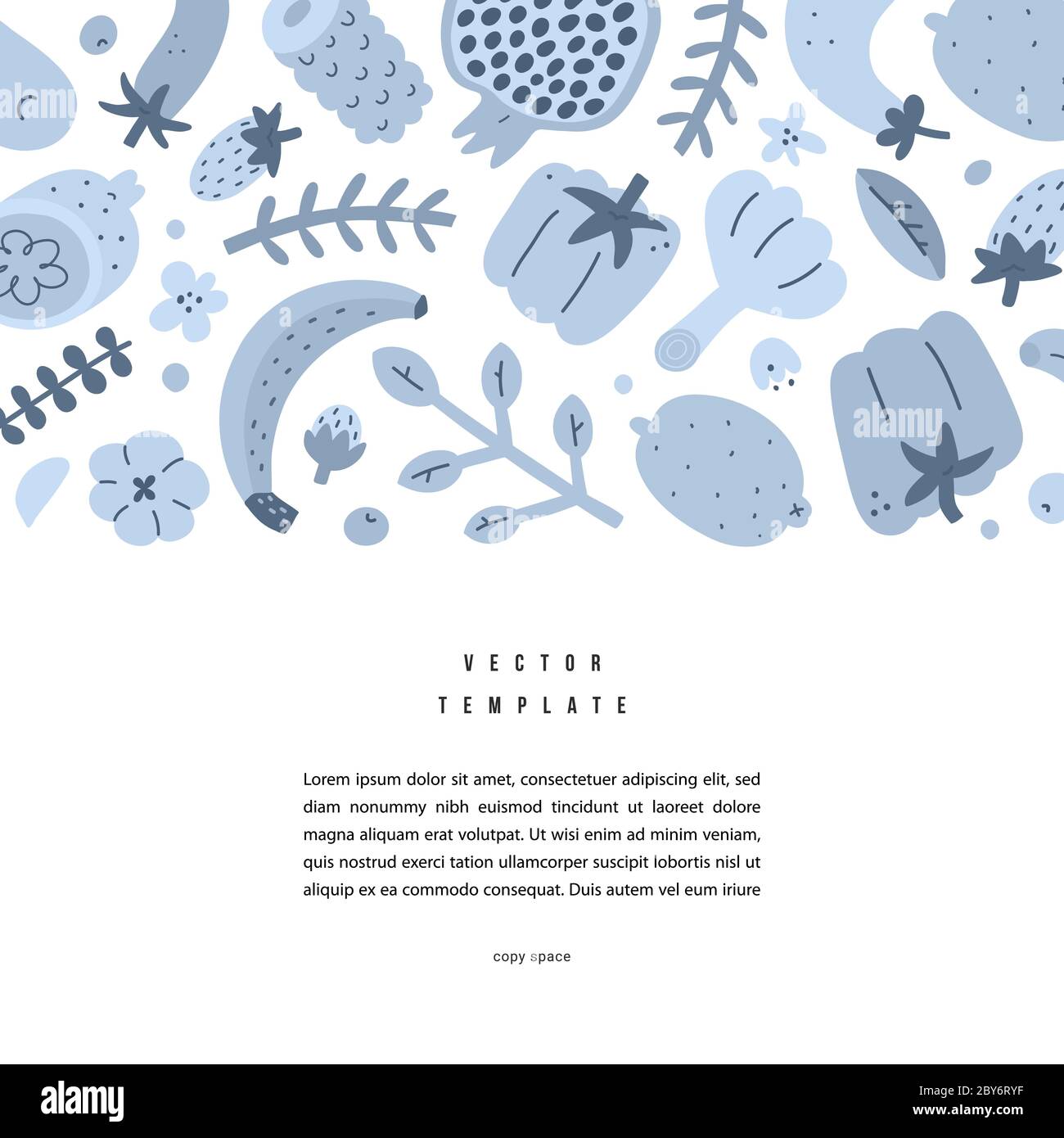 Whole foods frame border, modern design, template with copy space, hand ...