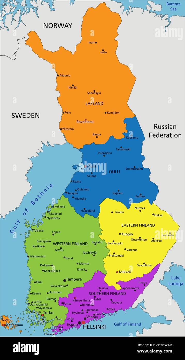 Finland Political Map