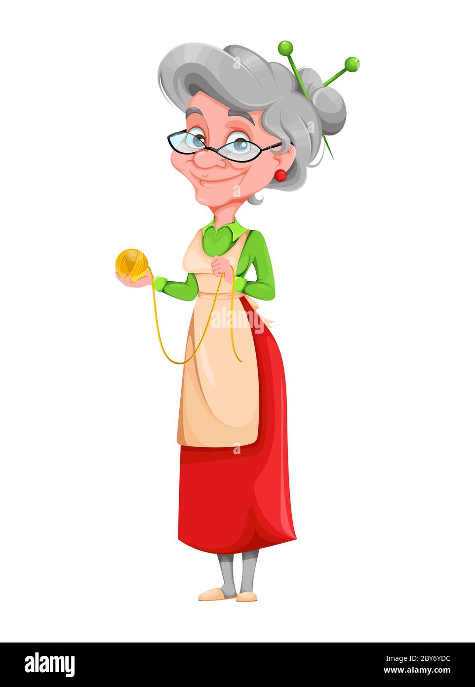 Old Lady Cartoon Character