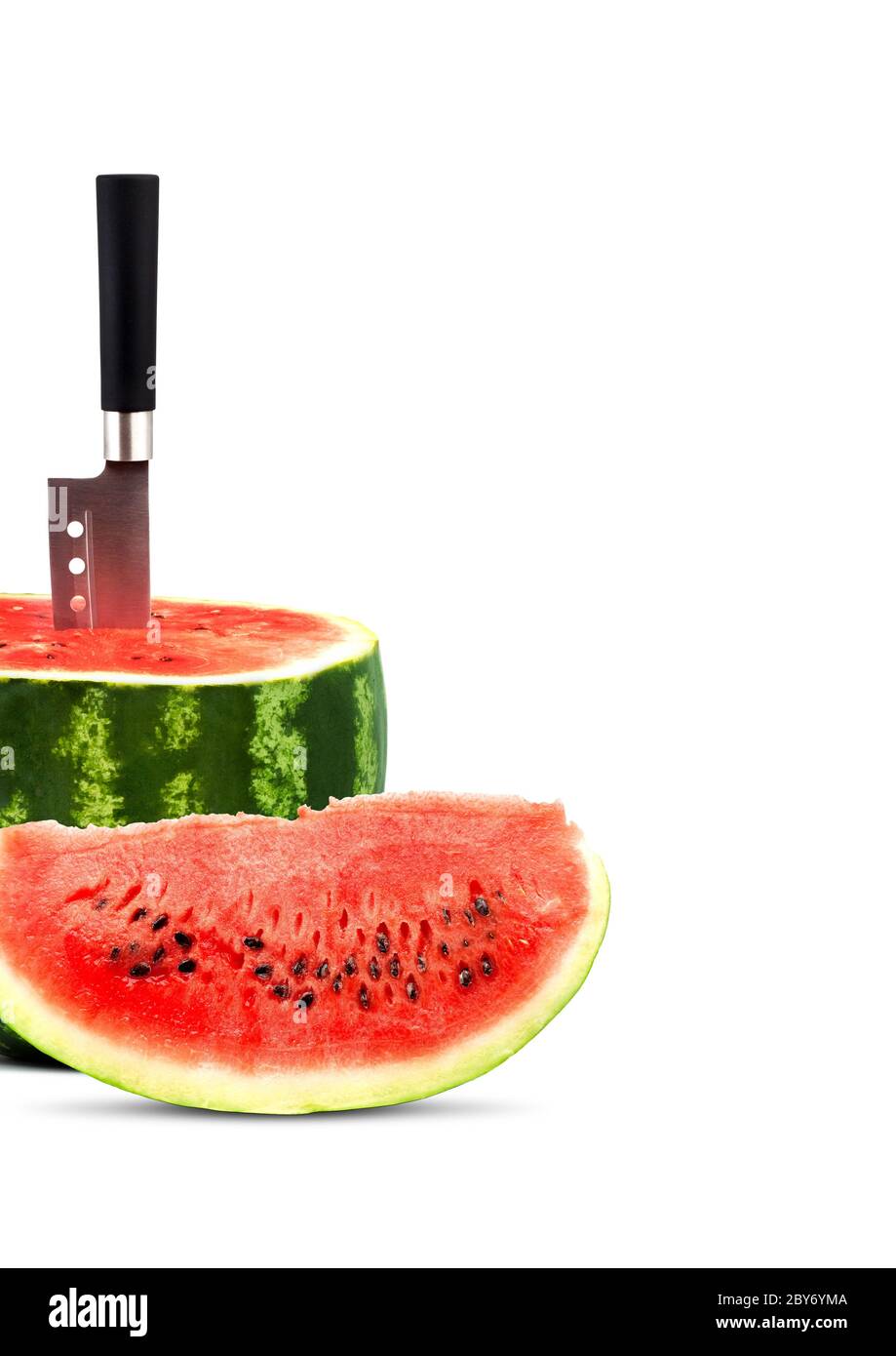 Big red watermelon isolated on white background Stock Photo - Alamy