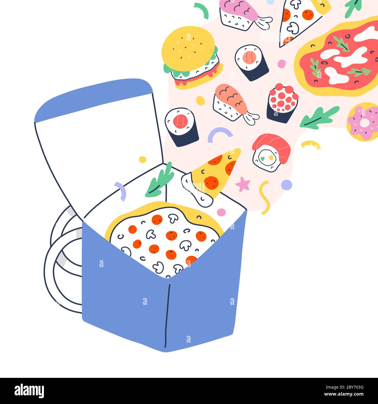 Backpack food Stock Vector Images - Alamy