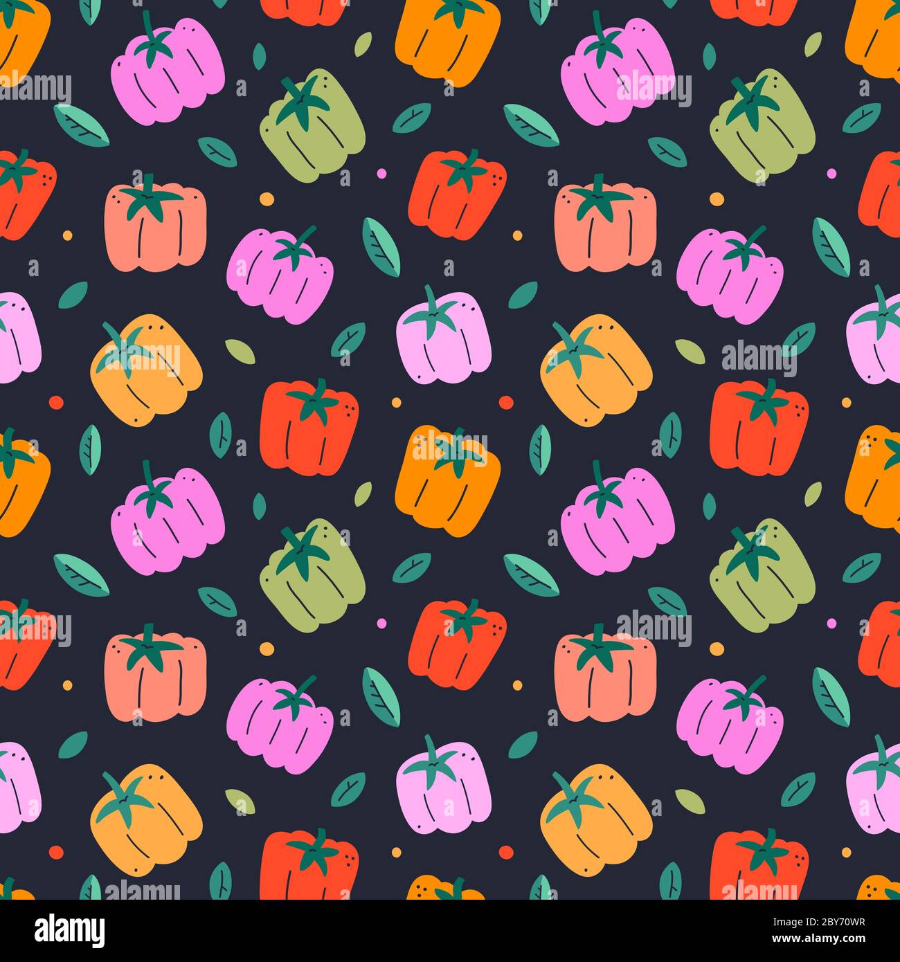 Various bell peppers background Stock Vector Images - Alamy