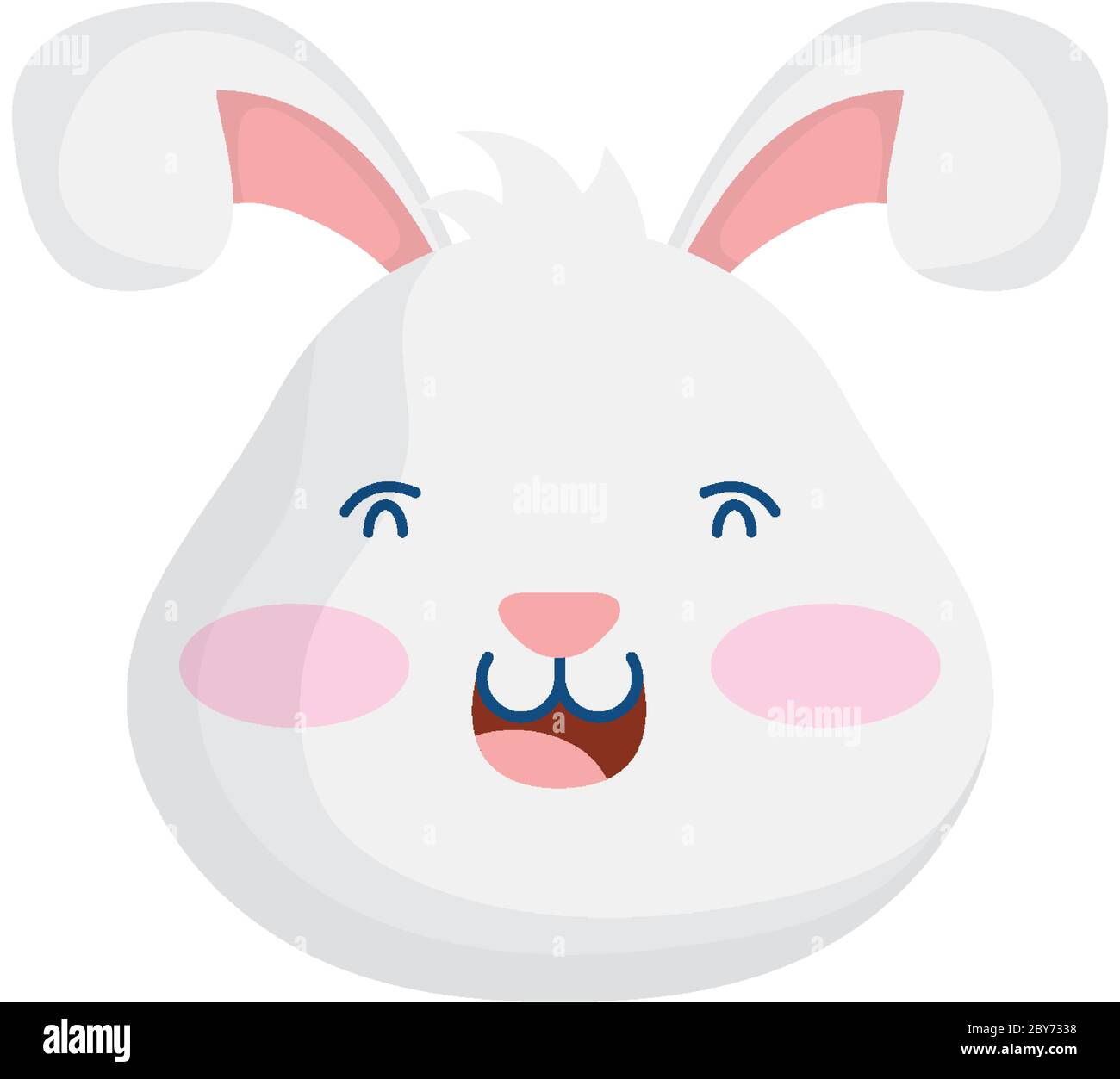 cute rabbit happy easter character vector illustration design Stock ...