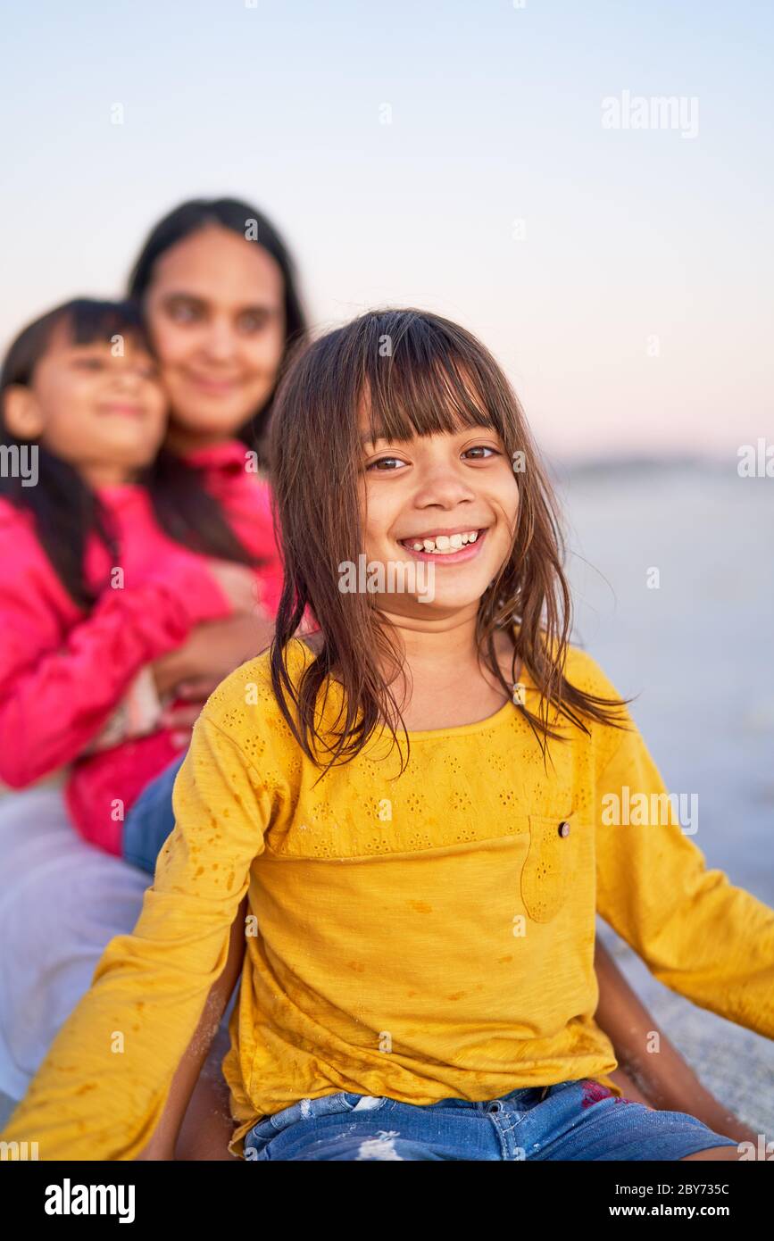 Happy family on beach summer hi-res stock photography and images - Alamy