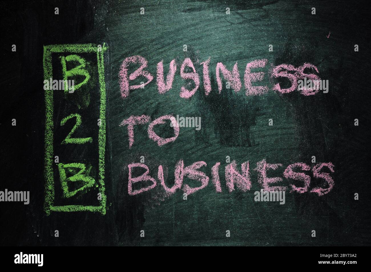 business to business sign written with chalk on blackboard Stock Photo ...